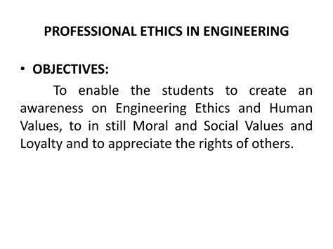 Ge8076 Professional Ethics In Engineering Ppt