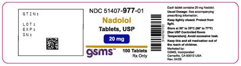 Nadolol Tablets Usp