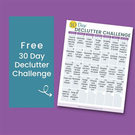 30 day declutter challenge embrace minimalism with the free calendar
