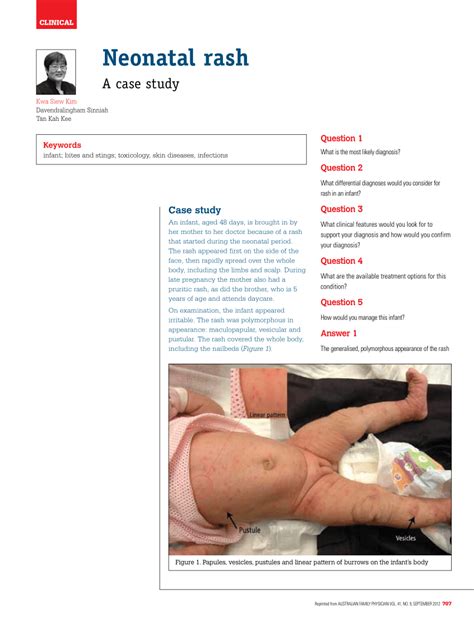 Pdf Neonatal Rash A Case Study