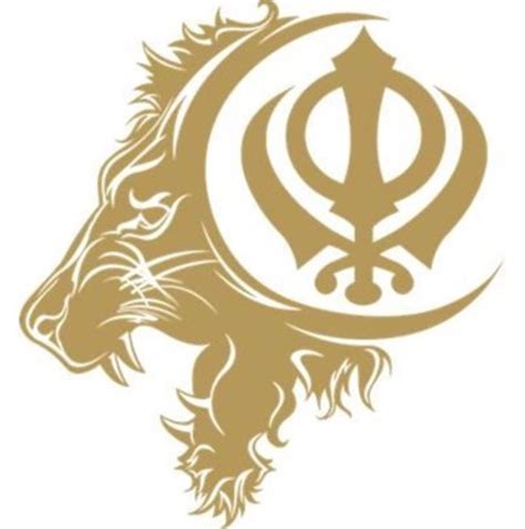 Lion Tattoo With Sikh Symbol Punjabi Symbol Khanda Tattoo Ideas