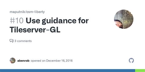 Use Guidance For Tileserver Gl · Issue 10 · Maputnikosm Liberty · Github