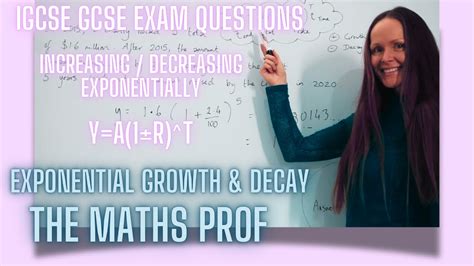 The Maths Prof Exponential Growth And Decay Igcse Gcse Exam Questions
