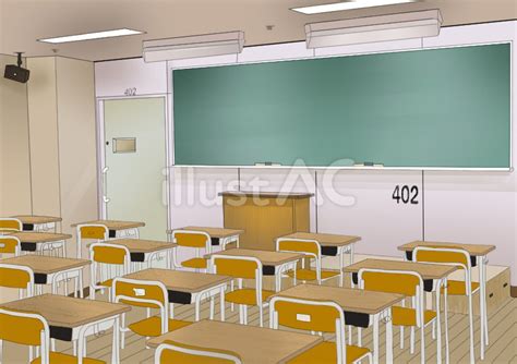 学校の教室イラスト No 24040776／無料イラストフリー素材なら「イラストac」