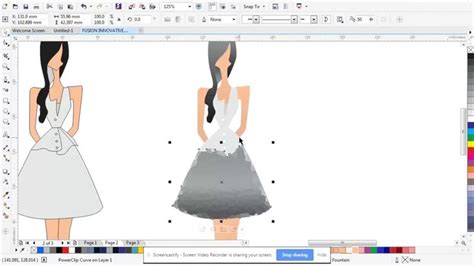 How To Fashion Design Coloring Your Sketch Coreldraw Tutorial