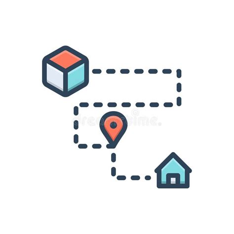 Color Illustration Icon For Tracking Parcel And Delivery Stock Illustration Illustration Of
