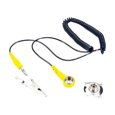 6 Amp 3 Pin Custom Two Heads Esd Grounding Cord Anti Static Safety Grounding Wire For Electric