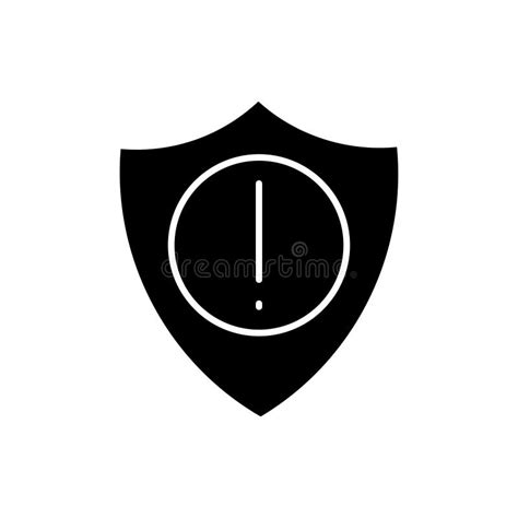 Shield Exclamation Icon Set High Risk Security Vector Symbol Danger Protection Sign In Black