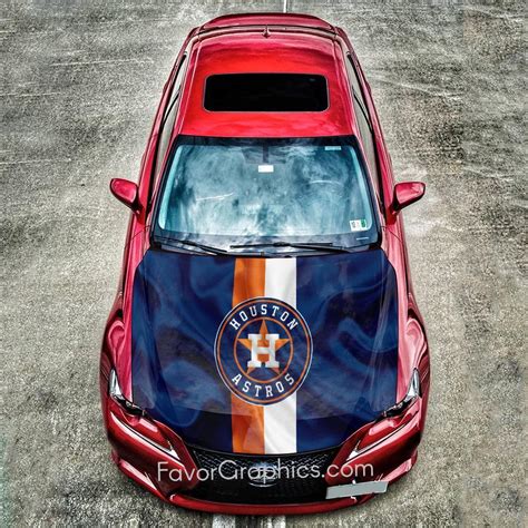 Houston Astros Itasha Car Vinyl Hood Wrap Decal Sticker Favor Graphics