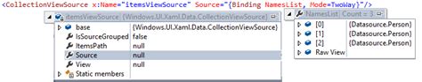 C Data Binding Collectionviewsource And Gridview Stack Overflow