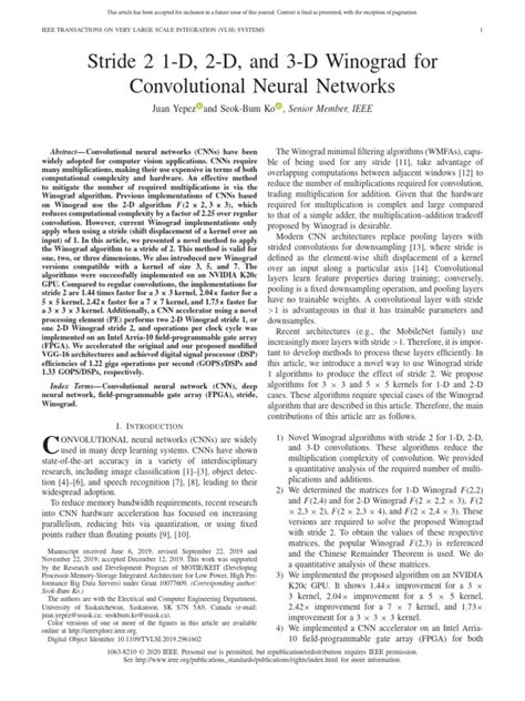 Stride 2 1 D 2 D And 3 D Winograd For Convolutional Neural Networks