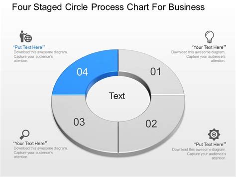 Gb Four Staged Circle Process Chart For Business Powerpoint Template PowerPoint Slide