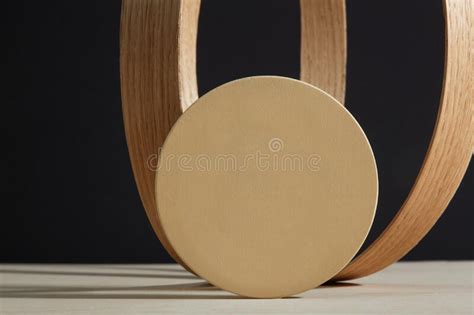 Minimalist Geometry Shape Wooden Scene Abstract Minimal Empty Stage With Wooden Circle Mockups