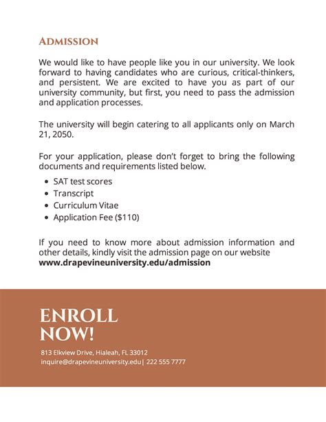 University Prospectus Template In Word Download