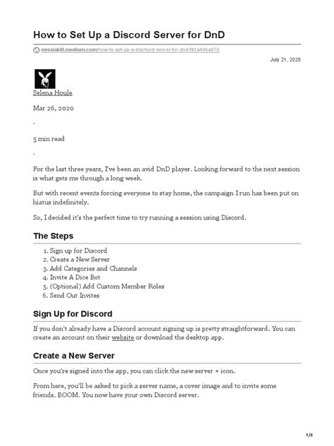 how to set up a discord server for dnd pdf pdf icon computing