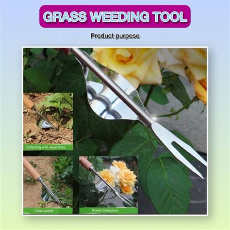 Garden Steel Weed Remover Fork Tool For Roots And Weeds Alat Pencabut