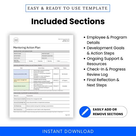 Mentoring Action Plan Template Word Pdf Mentoring Roadmap