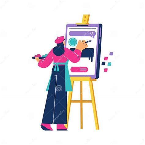 Web And App Development Vector Programmer Creates Software Website