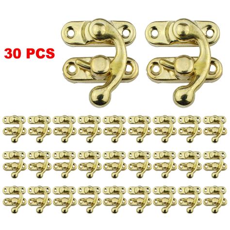 30pcs Antique Bronze Iron Padlock Hasp Hook Lock For Mini Jewelry