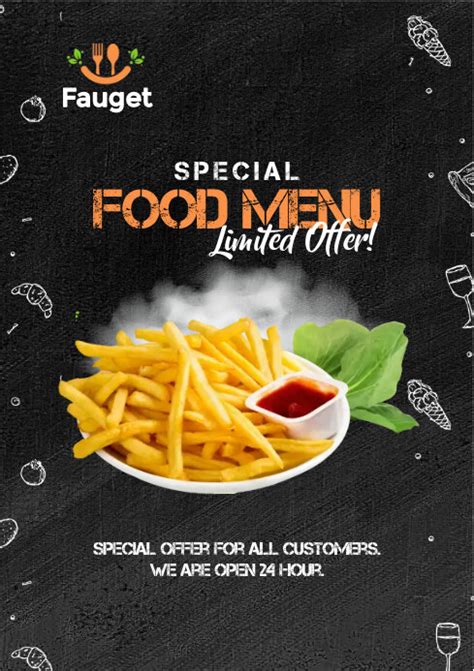 Special Food Menu Limited Offer Template Postermywall