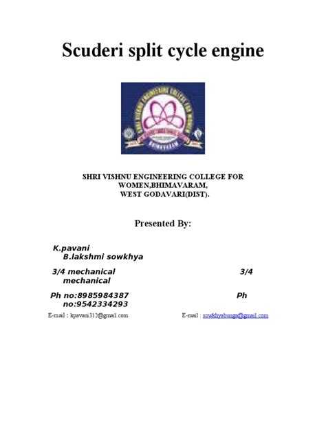 Split Cycle Engine Pdf Internal Combustion Engine Engines