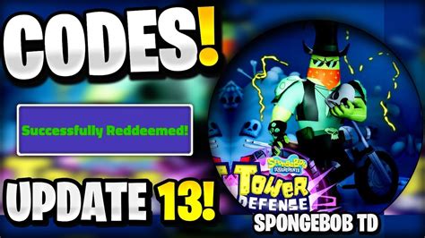 🤯new All Working Update 13 Codes For Spongebob Tower Defense Roblox Spongebob Tower Defense 🤯new All Working Update 13 Codes For Spongebob Tower Defense Roblox Spongebob Tower Defense