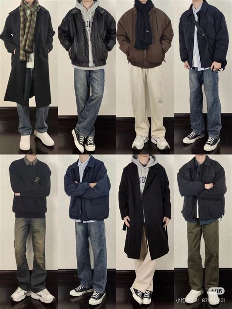 Japanese Fashion Men 2025 Casual Mens Winter Outfits December