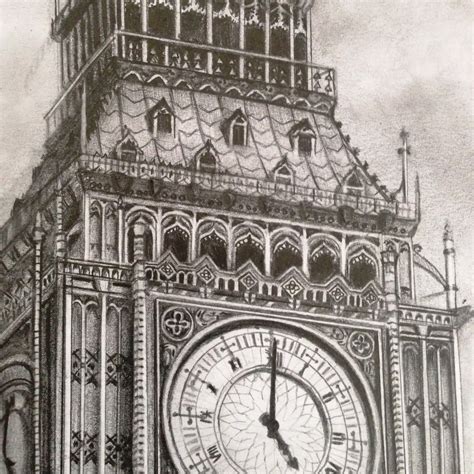 Big Ben Pencil Drawing Dreams Of An Architect