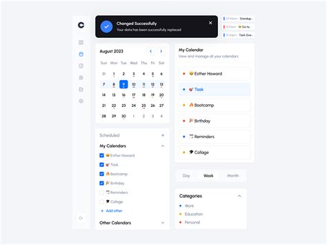 Calendar Dashboard Design By Dipa Uiux For Dipa Inhouse On Dribbble