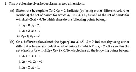 Solved This Problem Involves Hyperplanes In Two