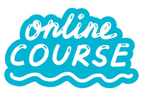 온라인 과정 교육 교육 개념 로고 배지 포스터 배너 템플릿 서예 일러스트레이션 벡터 Eps 흰색 배경에 격리 된 텍스트와 브러시 최신 브러시 최신 유행 스티커 Brand