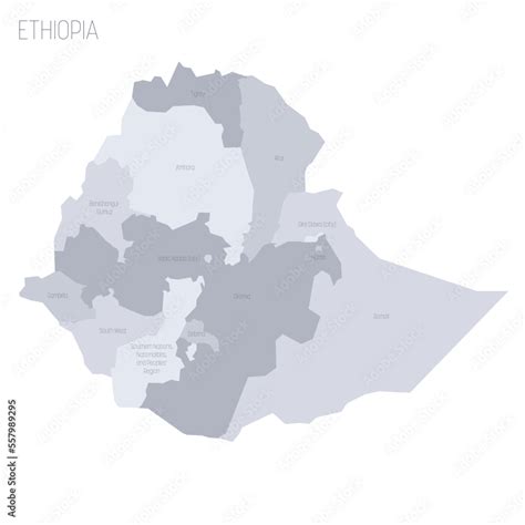 Ethiopian Map And Its Regional State