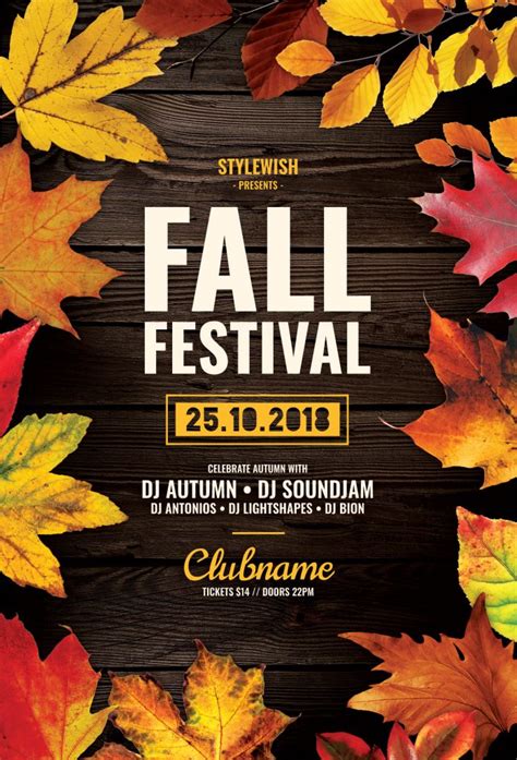 Fall Festival Flyer Template Free