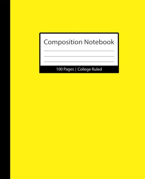 Yellow Composition Notebooks College Ruled Paper For School College