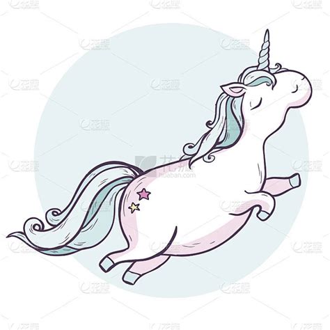 卡通神奇的独角兽。图片其他图片图片素材 花瓣网