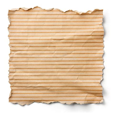 Torn Striped Paper Sheet Isolated On White Background Stock Illustration Illustration Of