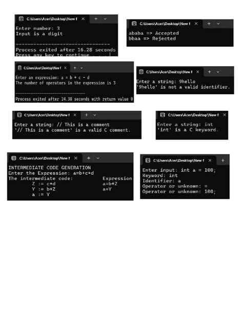 Compiler Output Pdf