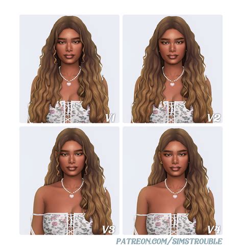 Sims 4 Cc World Maggie Hairstyle 4 Versions By Simstrouble Base