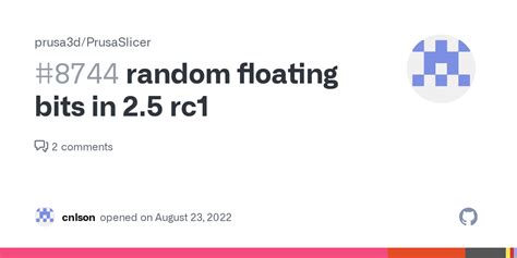 Random Floating Bits In 25 Rc1 · Issue 8744 · Prusa3dprusaslicer · Github