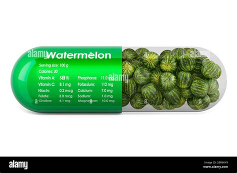 Watermelon Vitamins And Minerals Composition In Watermelons 3d