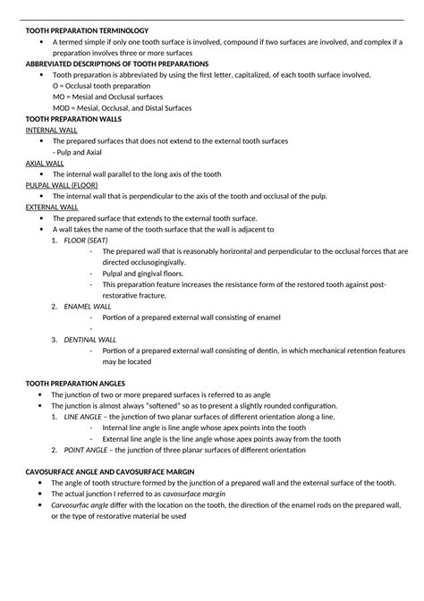 Operative Dentistry Fundamentals Of Tooth Preparation Dentistry