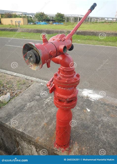 Monitor Fire Hydrant Nozzle On Standby Position Stock Image Image Of