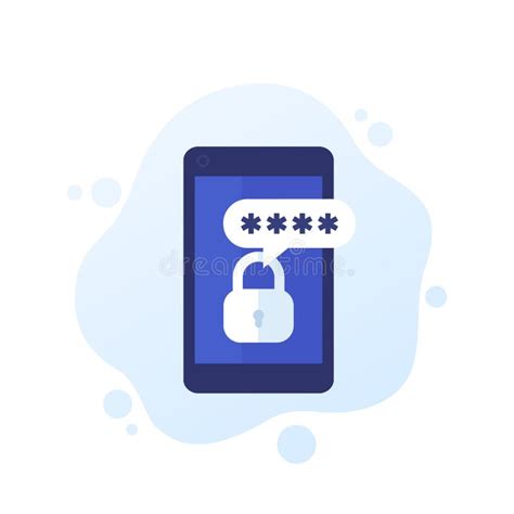 Mobile Security Authentication And Password Stock Vector