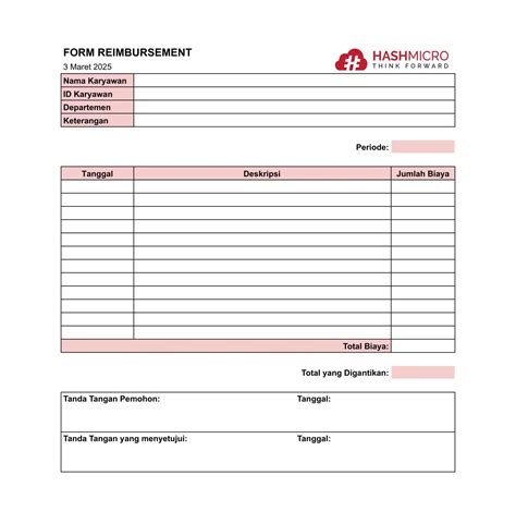 Contoh Form Reimbursement Dalam Berbagai Format Lengkap