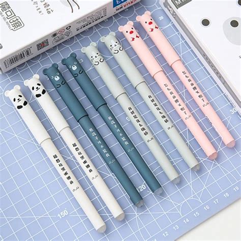 Cute Cartoon Erasable Gel Pen 035mm Blackblue Ink Pen Student Stationery Darazpk