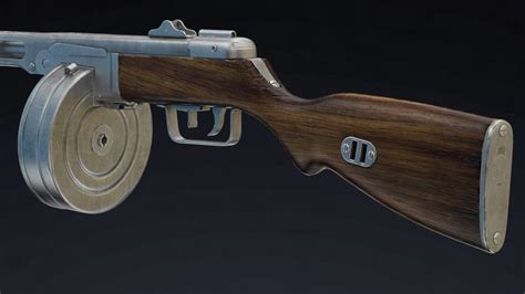 Ppsh 41 Low Poly 3d Model By Frezzy