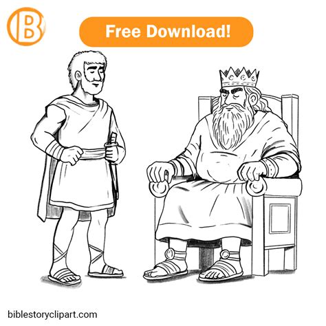 Ehud And Eglon Coloring Page Bible Story Clipart