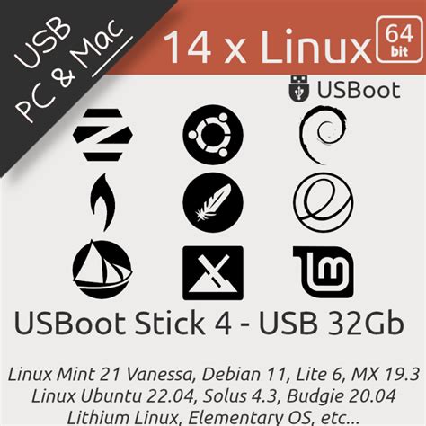 Clé Usb Multiboot 14 X Linux