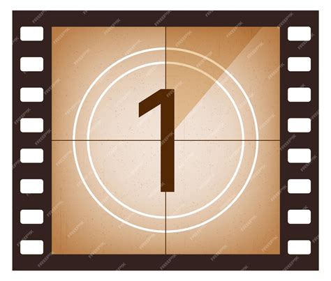 Premium Vector Film Strip Countdown Retro Cinema Screen Style