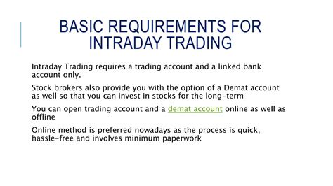 Intraday Trading Rules Pptx